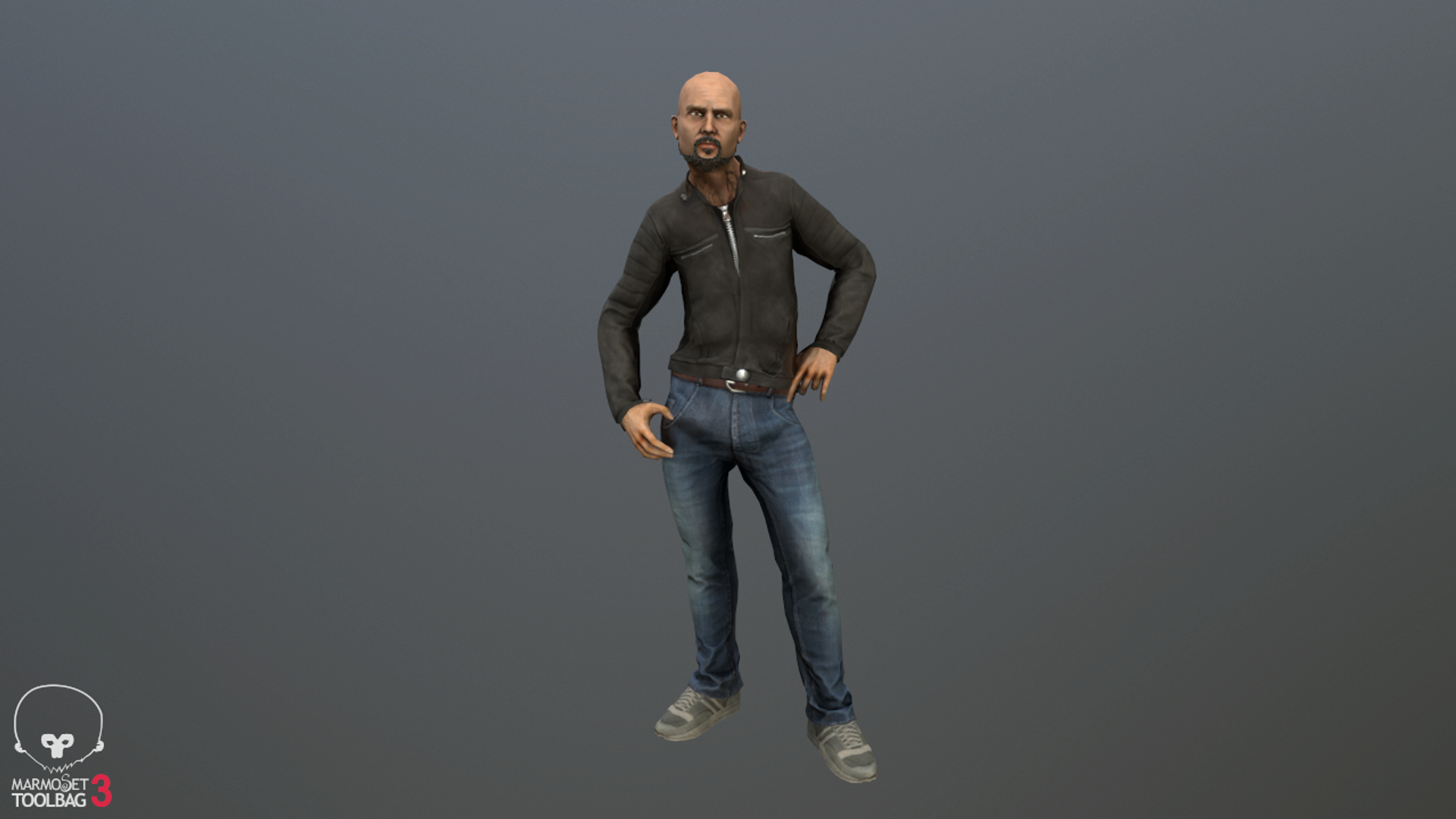 Ma Bold Biker Character Rigged