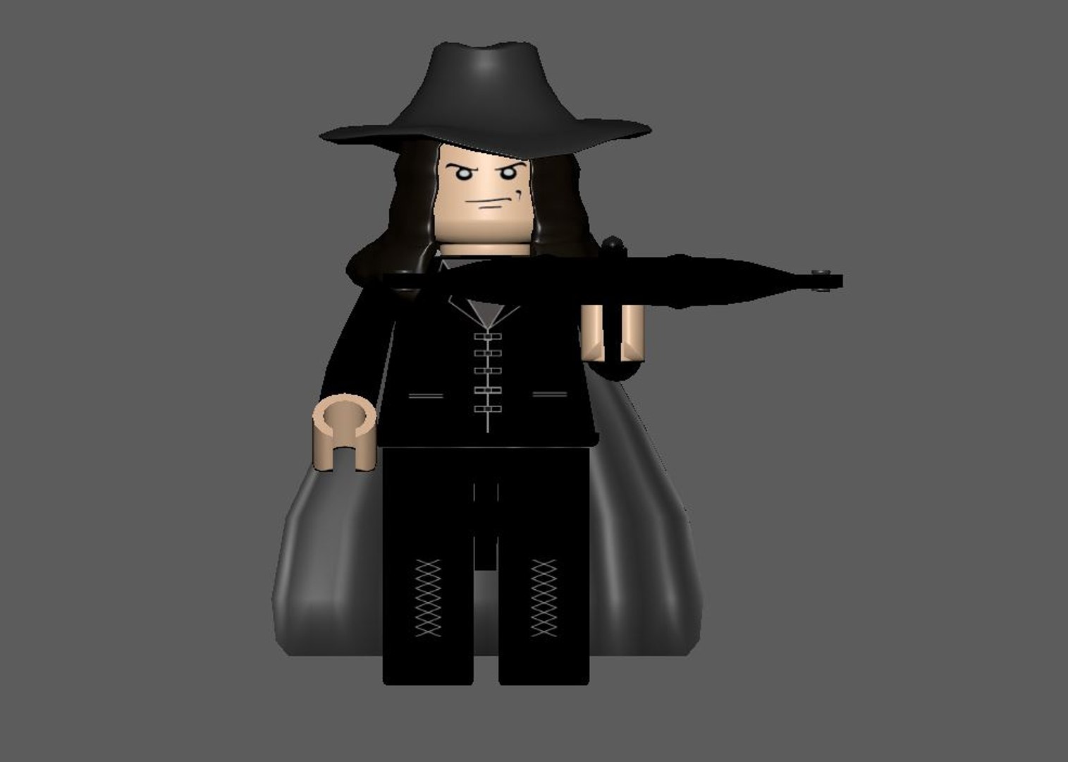 modelo 3d Minifigure Van Helsing Lego - TurboSquid 1405906
