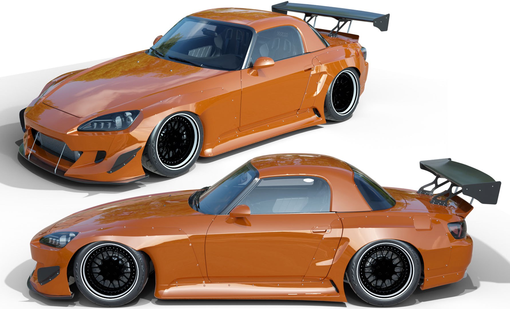 Honda S2000 Wide Body Kit 3D Model - TurboSquid 2347823