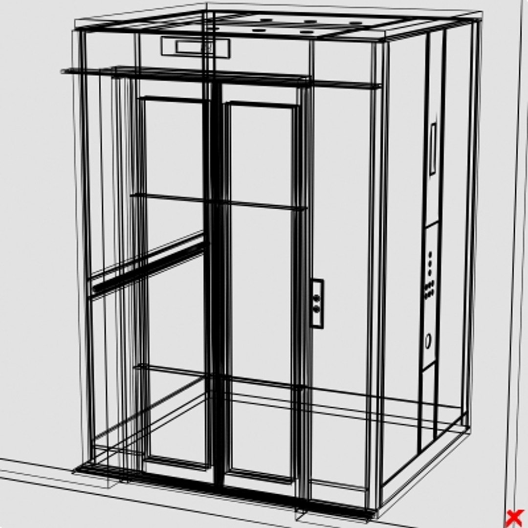 Lift Lobby Entrance 3d Dxf