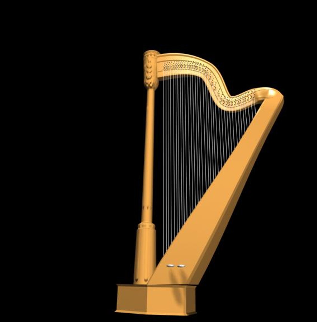 Clasical Harp 3d Model