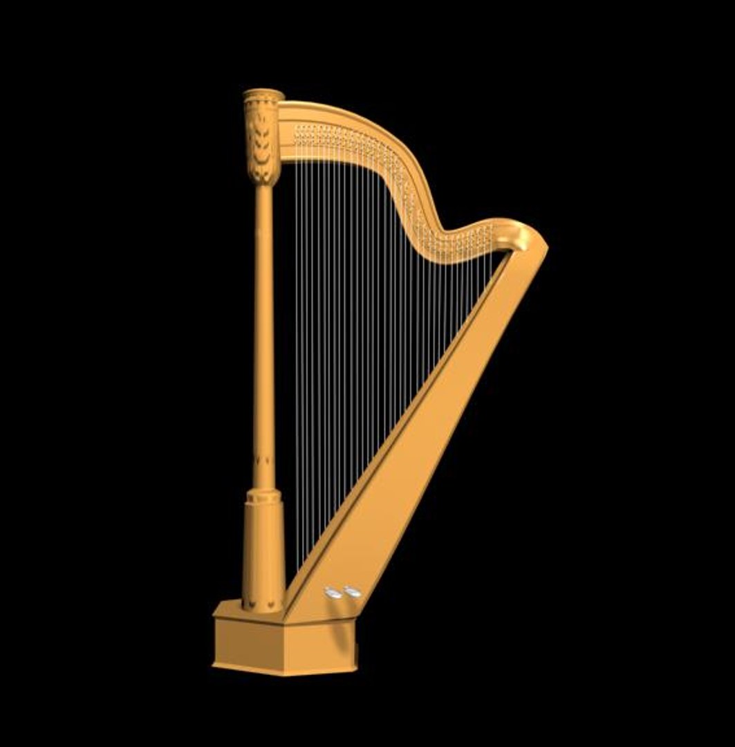 Clasical Harp 3d Model