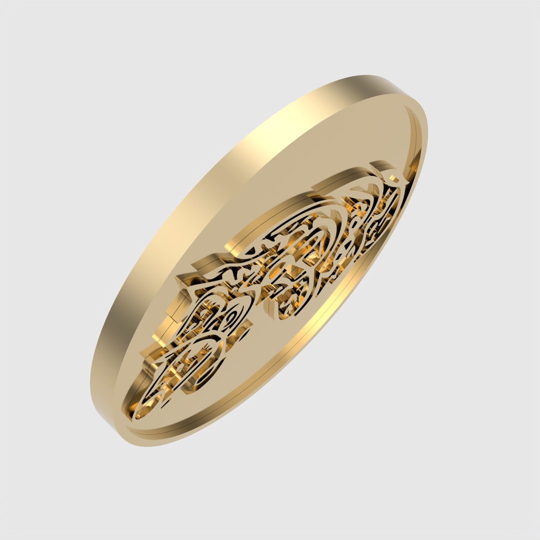 3D Arabic Calligraphy Tiger Head Medallion JDBCo Model - TurboSquid 2342857