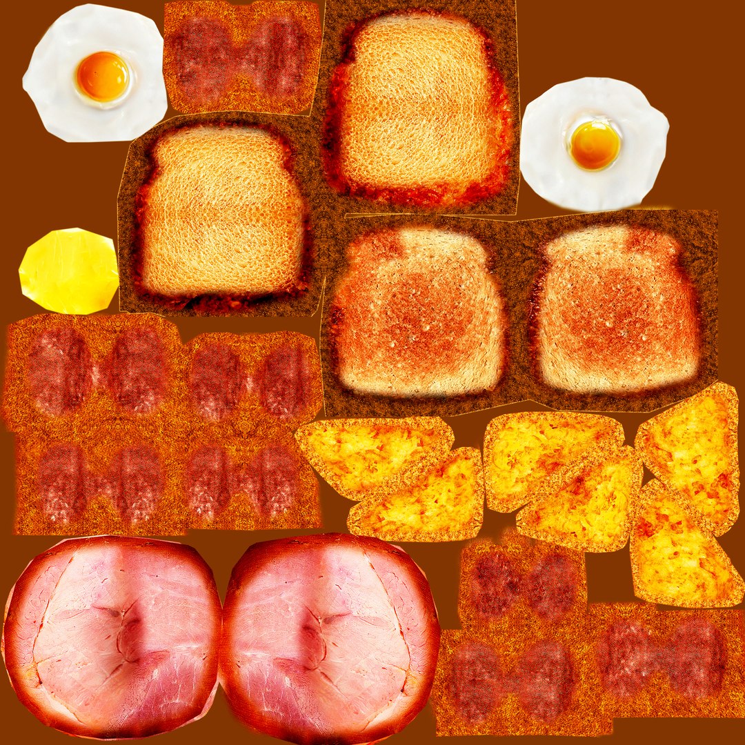 American Breakfast 2 3D Model - TurboSquid 1910665