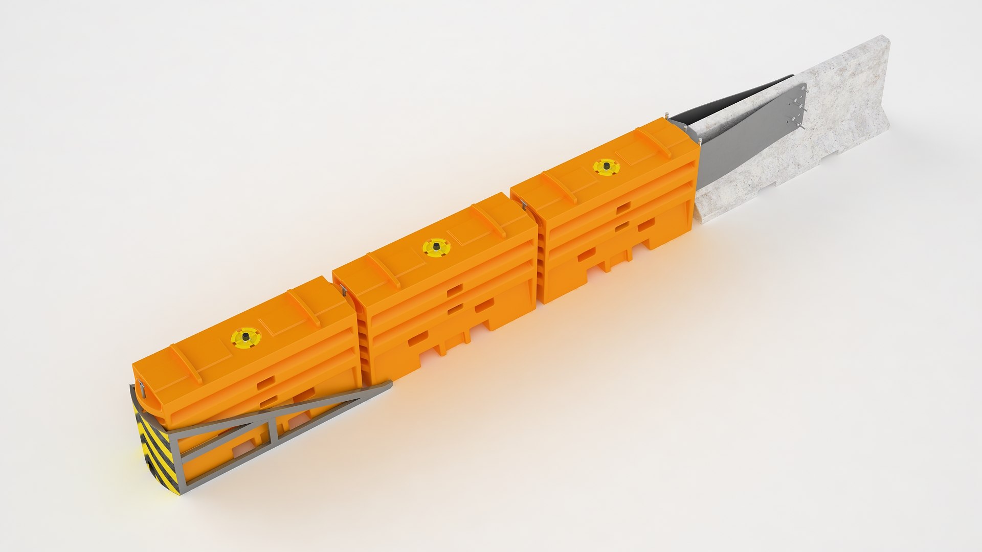 Traffix Sled Barrier 3D Model - TurboSquid 1553519