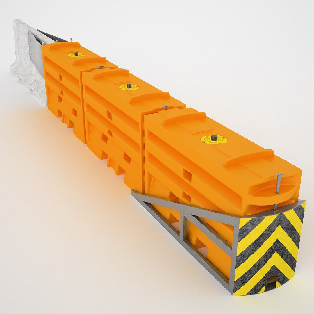 Traffix sled barrier 3D model - TurboSquid 1553519