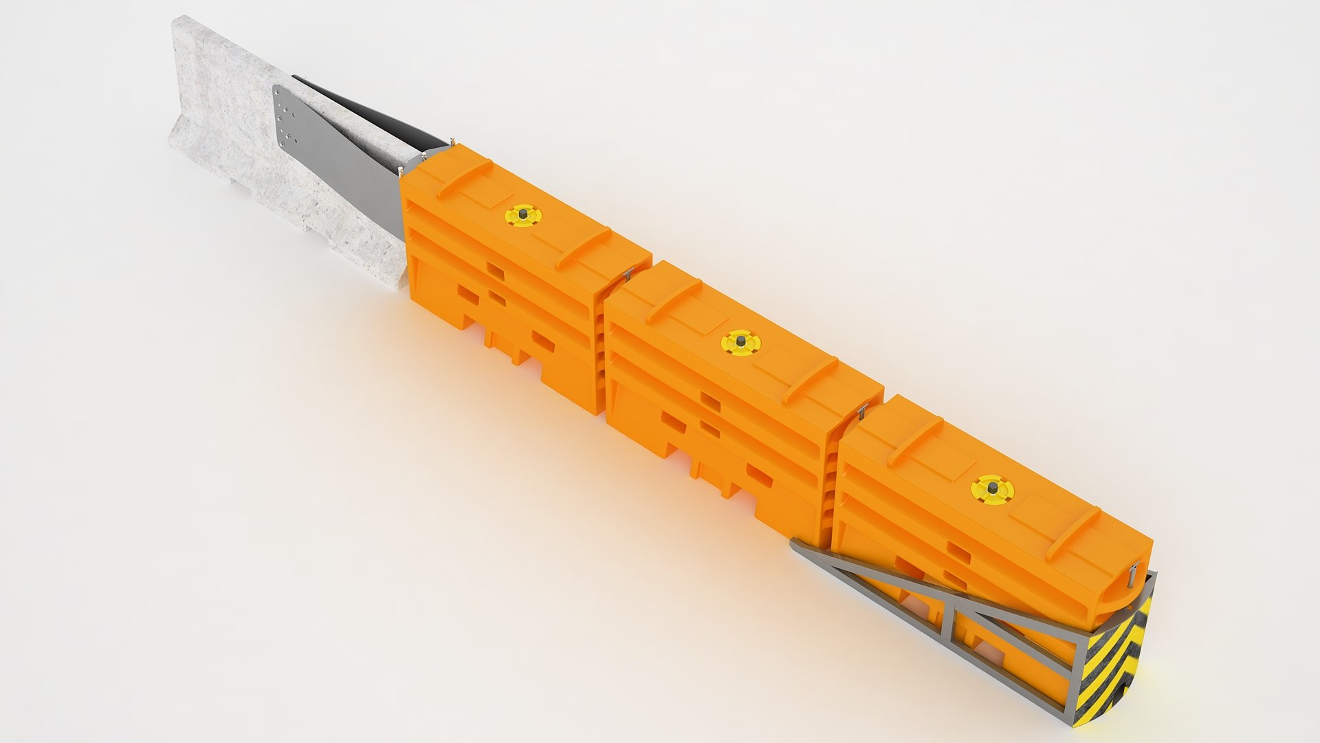 Traffix Sled Barrier 3D Model - TurboSquid 1553519