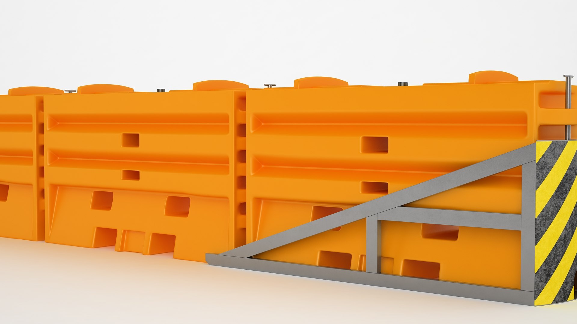 Traffix sled barrier 3D model - TurboSquid 1553519