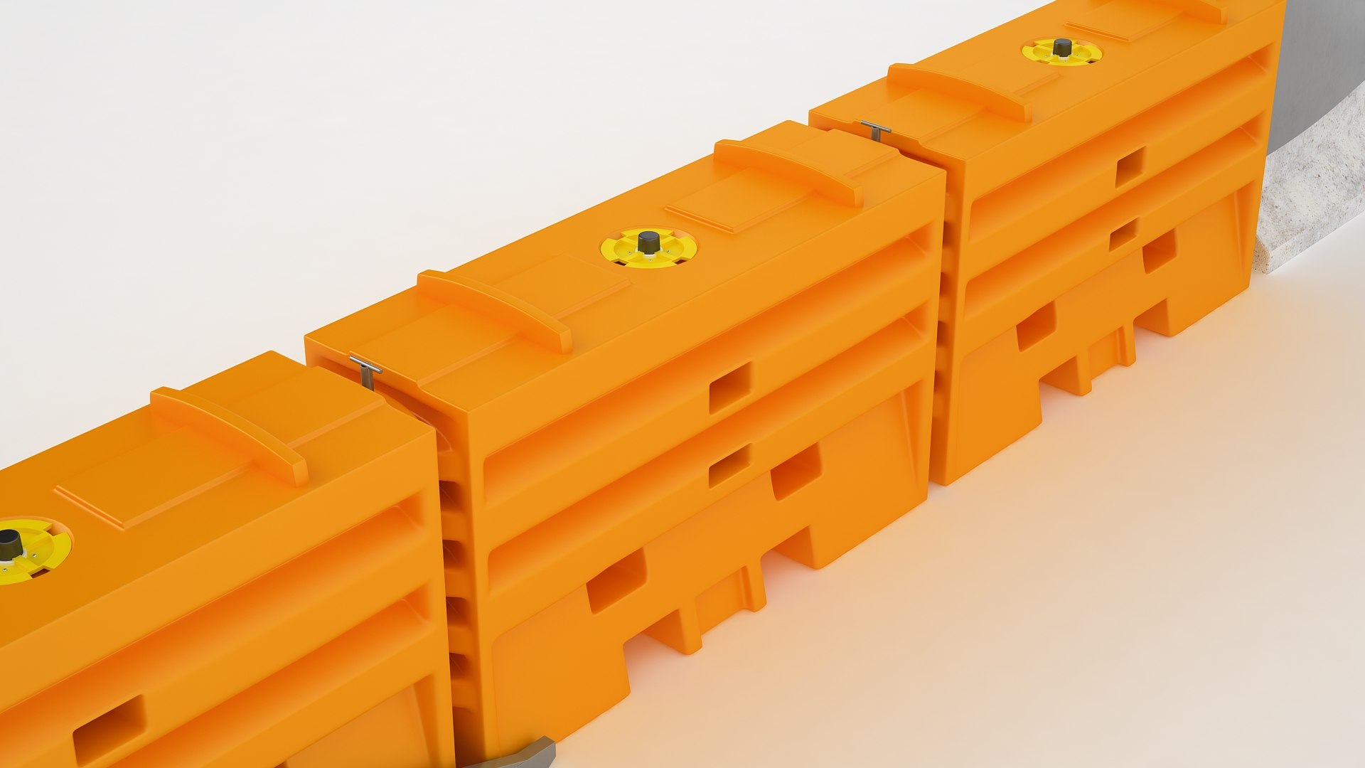 Traffix sled barrier 3D model - TurboSquid 1553519