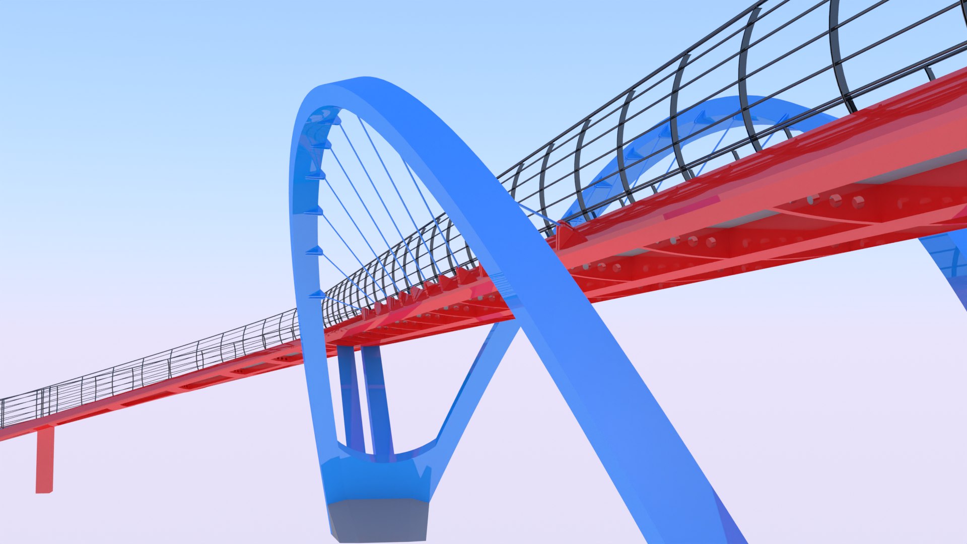Pedestrian bridge 2 3D model - TurboSquid 2024779