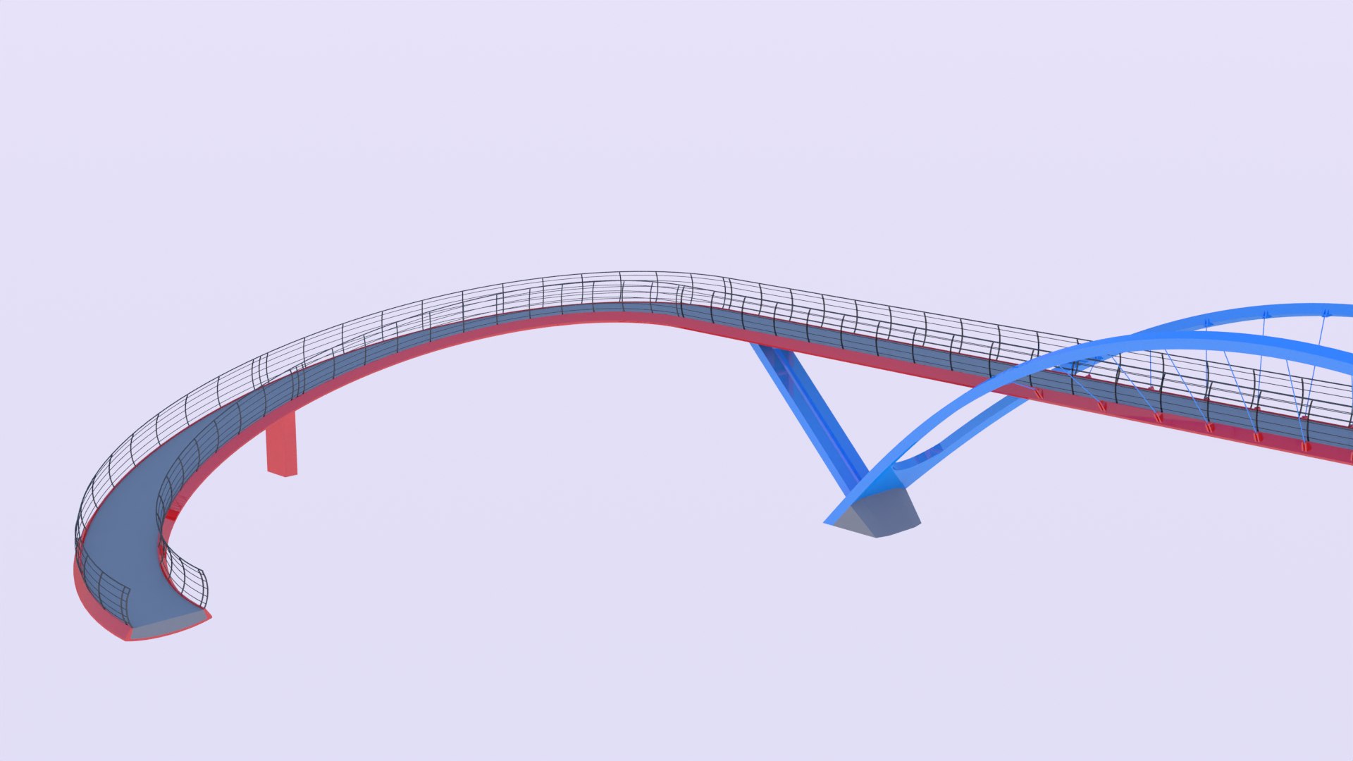 Pedestrian bridge 2 3D model - TurboSquid 2024779