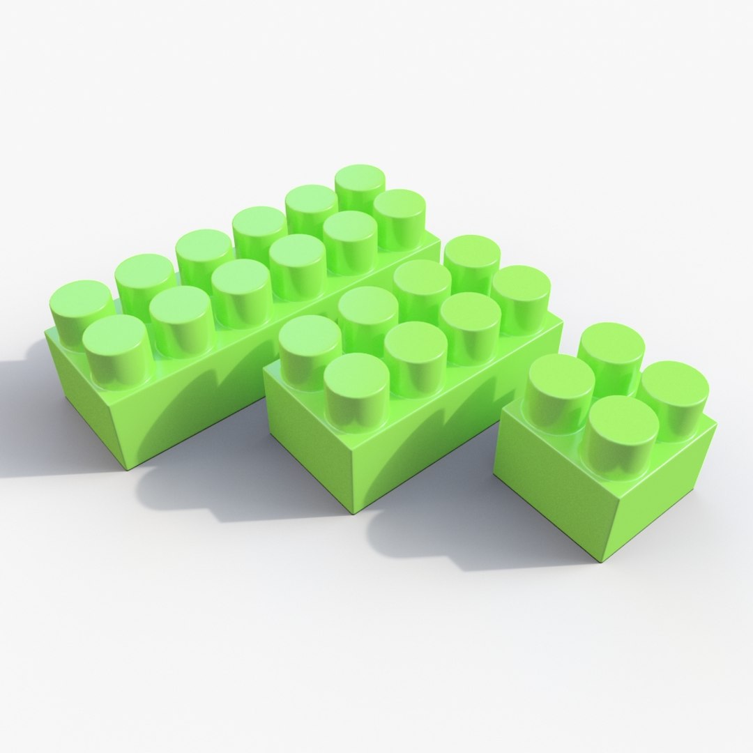 plastic blocks toy 3d model
