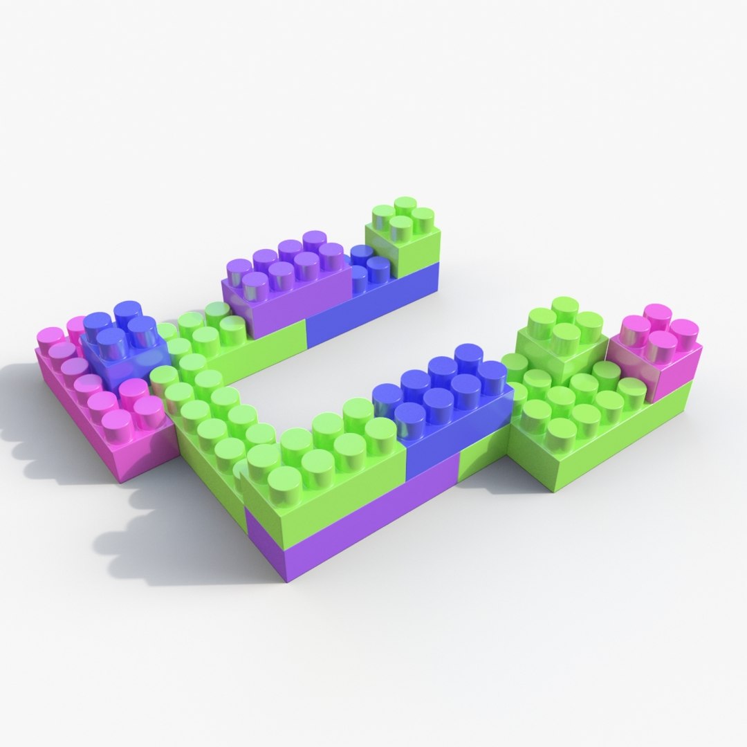 plastic blocks toy 3d model