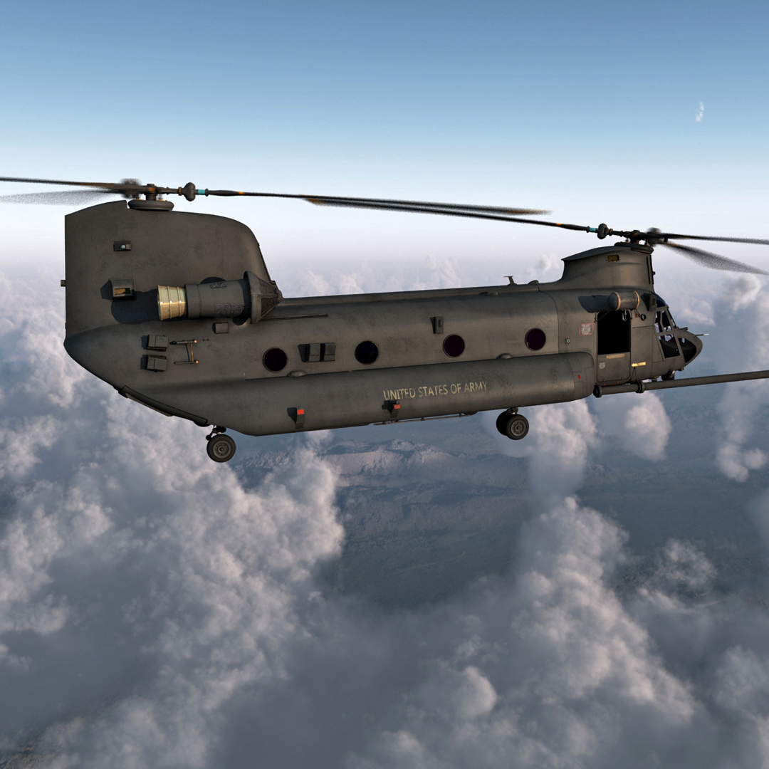 3d mh 47 chinook model