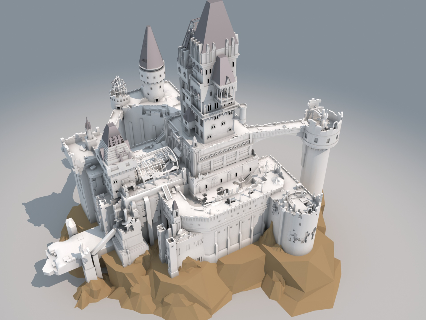 3D Castle Ruins - TurboSquid 1915057