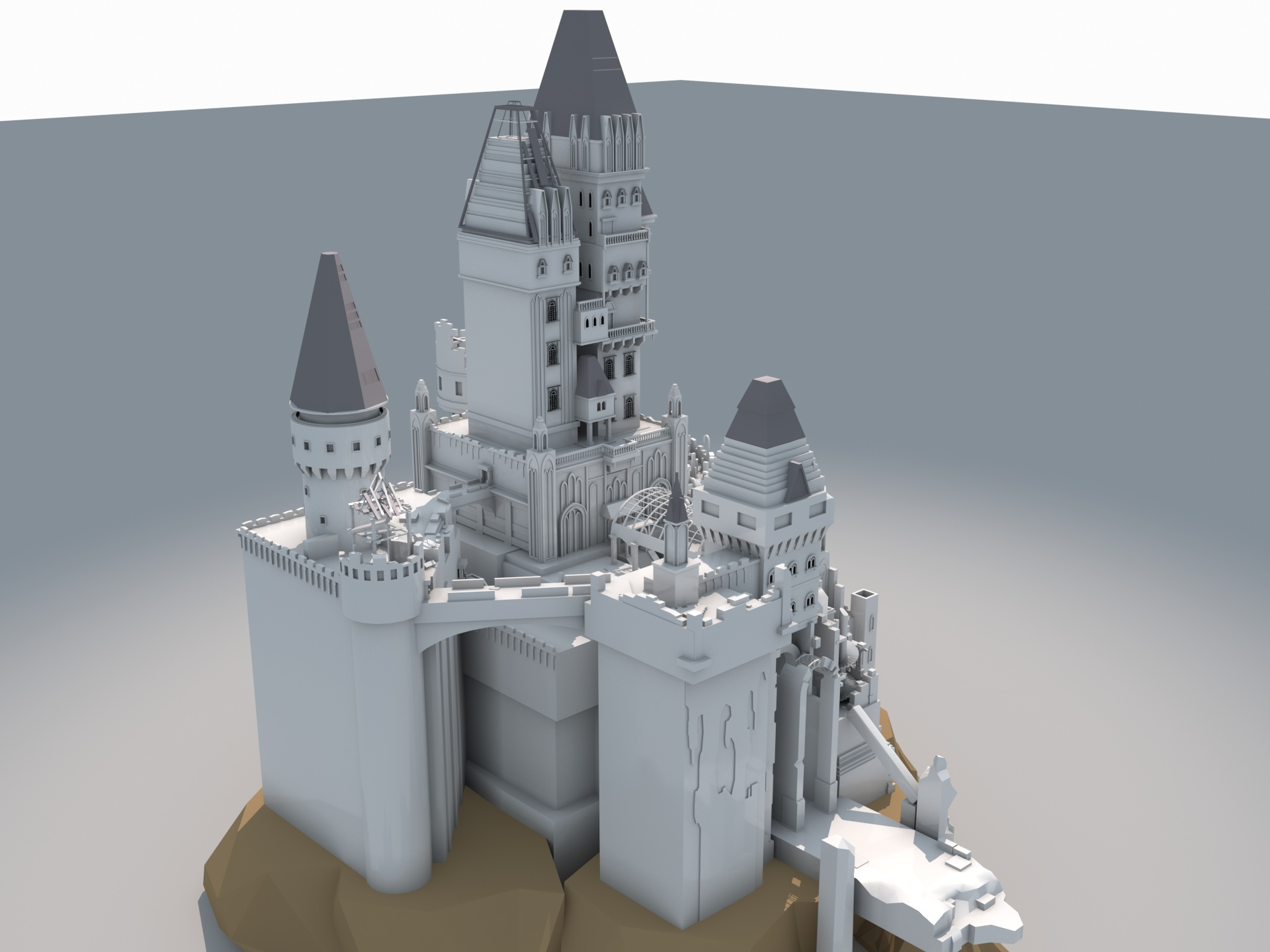 3D Castle Ruins - TurboSquid 1915057