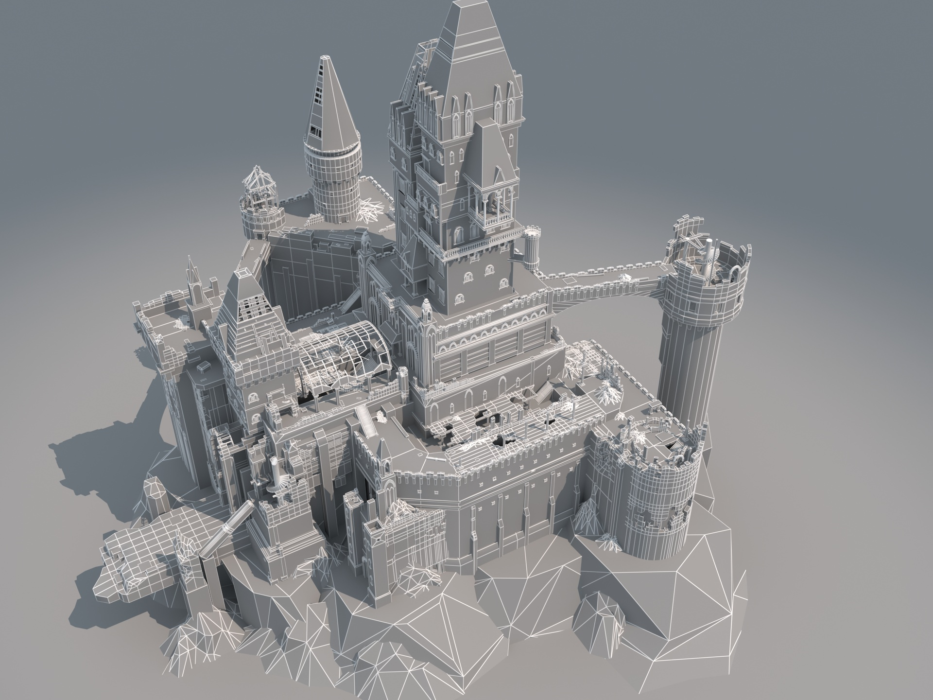 3D Castle Ruins - TurboSquid 1915057