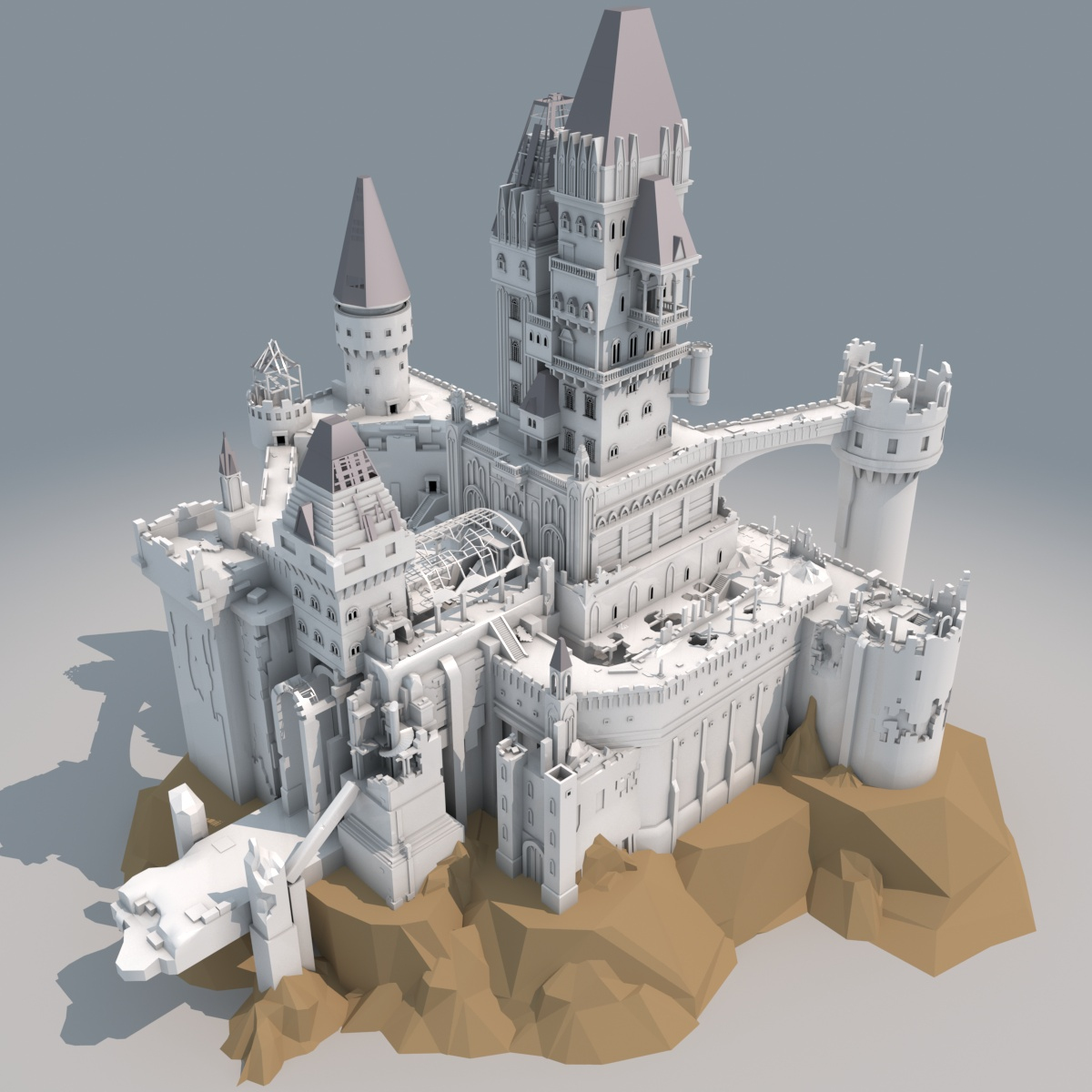 3D Castle Ruins - TurboSquid 1915057