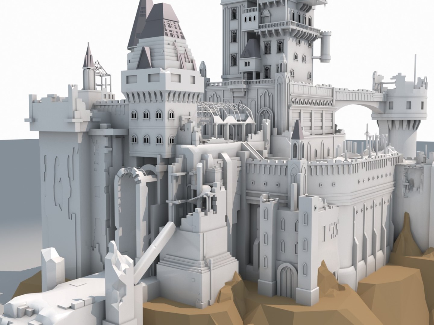 3D Castle Ruins - TurboSquid 1915057