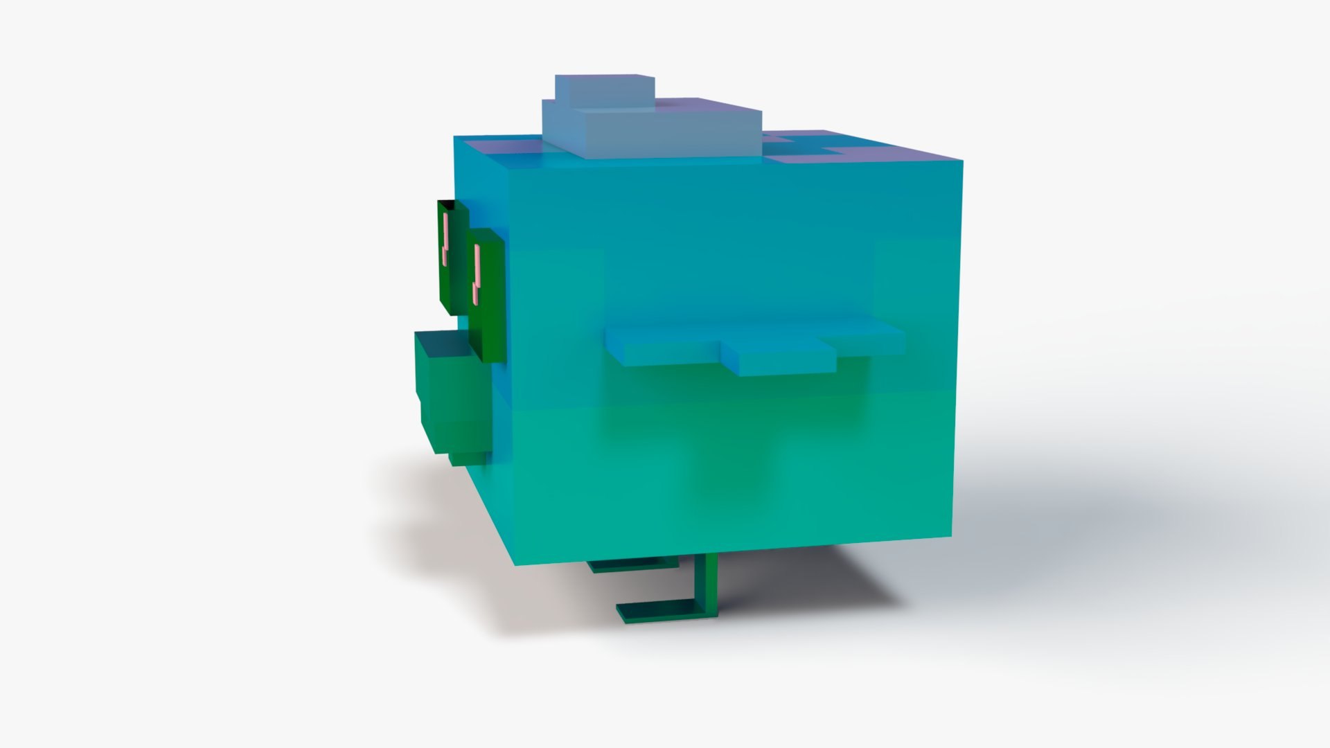 3D Minecraft Metallic Baby Chicken - TurboSquid 2513284