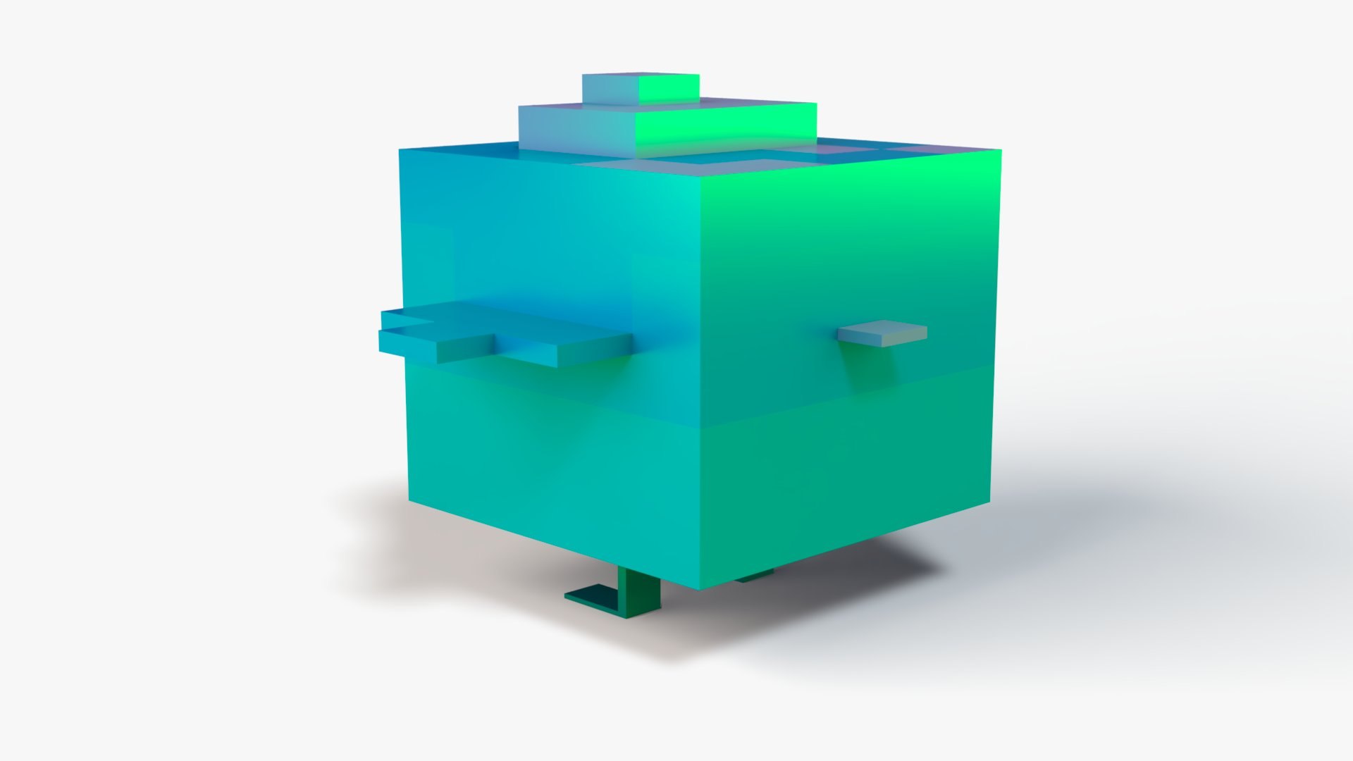3D Minecraft Metallic Baby Chicken - TurboSquid 2513284