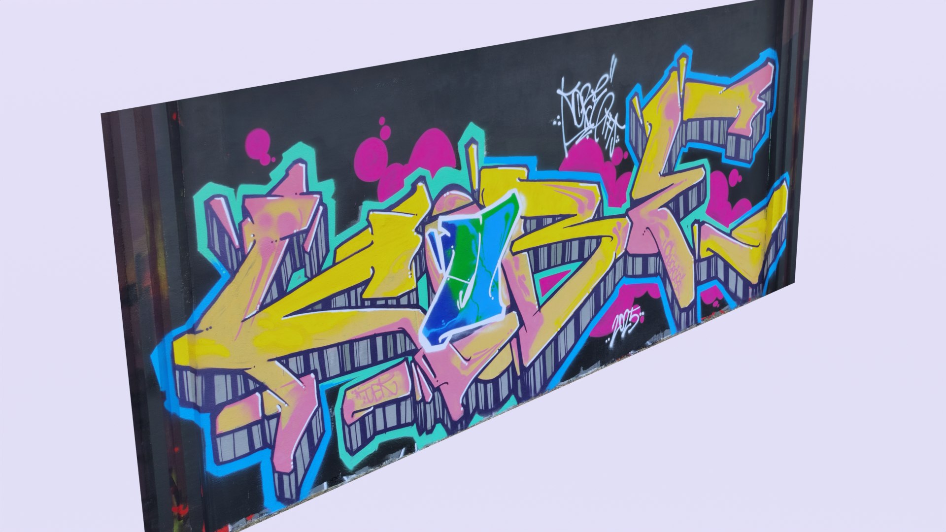3D Graffiti Wall XXI Model - TurboSquid 2427756