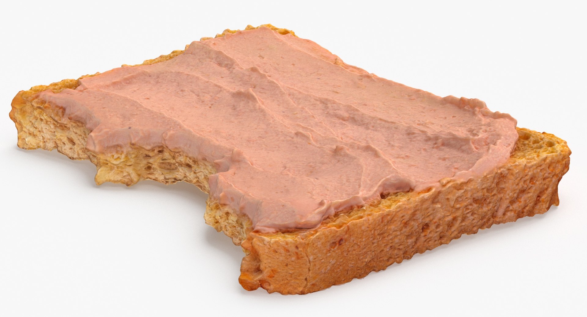 3D Toast with Duck Paste 03 Bitten - TurboSquid 2065280