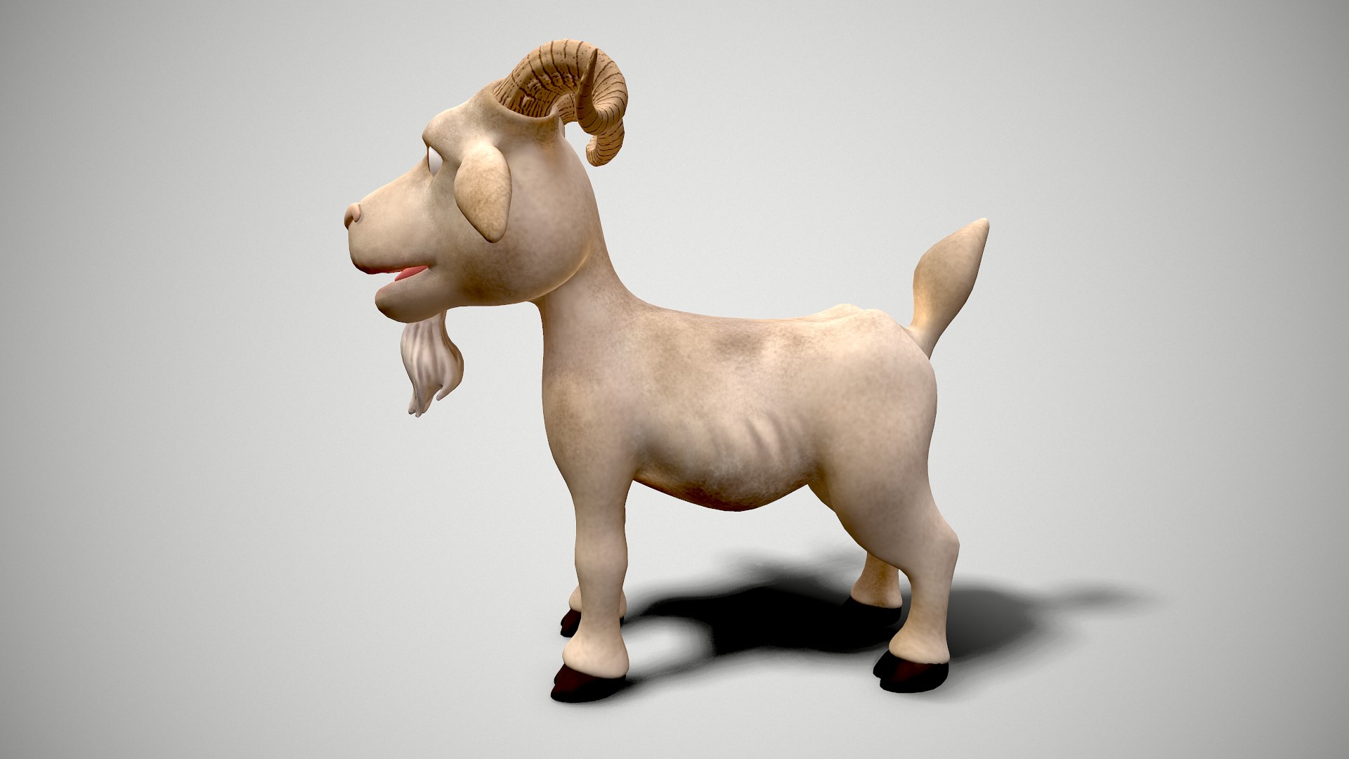 3D Art Goat Cartoon Model - TurboSquid 1585727