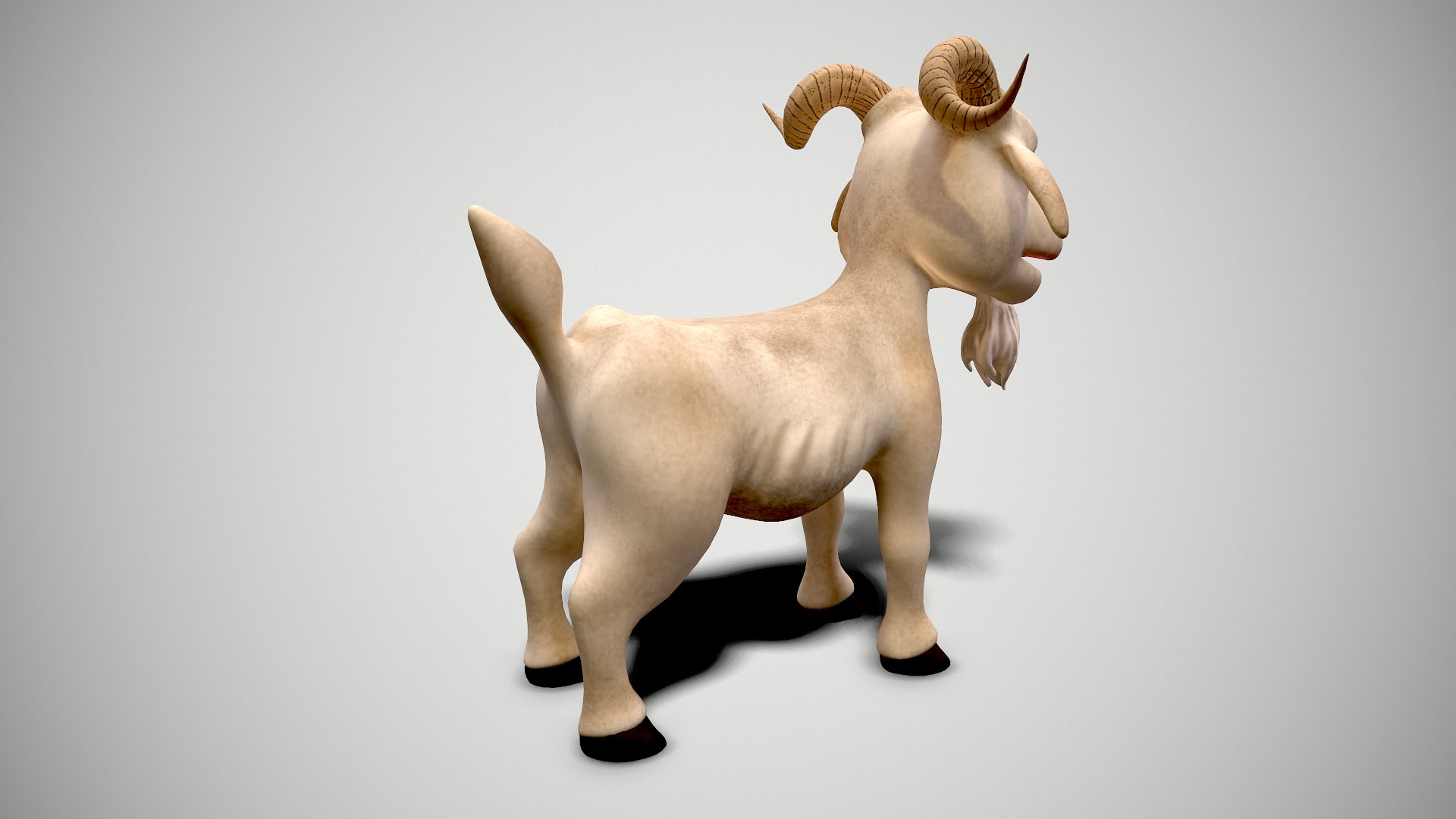 3D Art Goat Cartoon Model - TurboSquid 1585727
