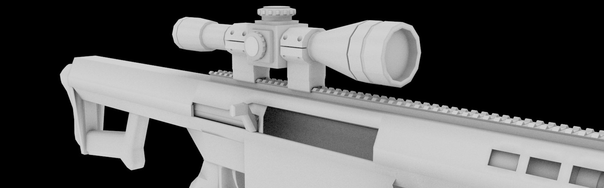Barrett 50cal 3d Model