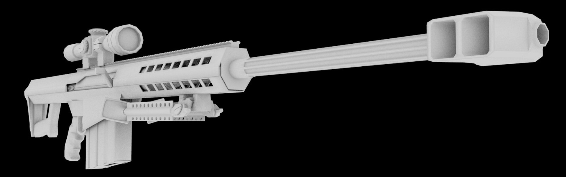 Barrett 50cal 3d Model