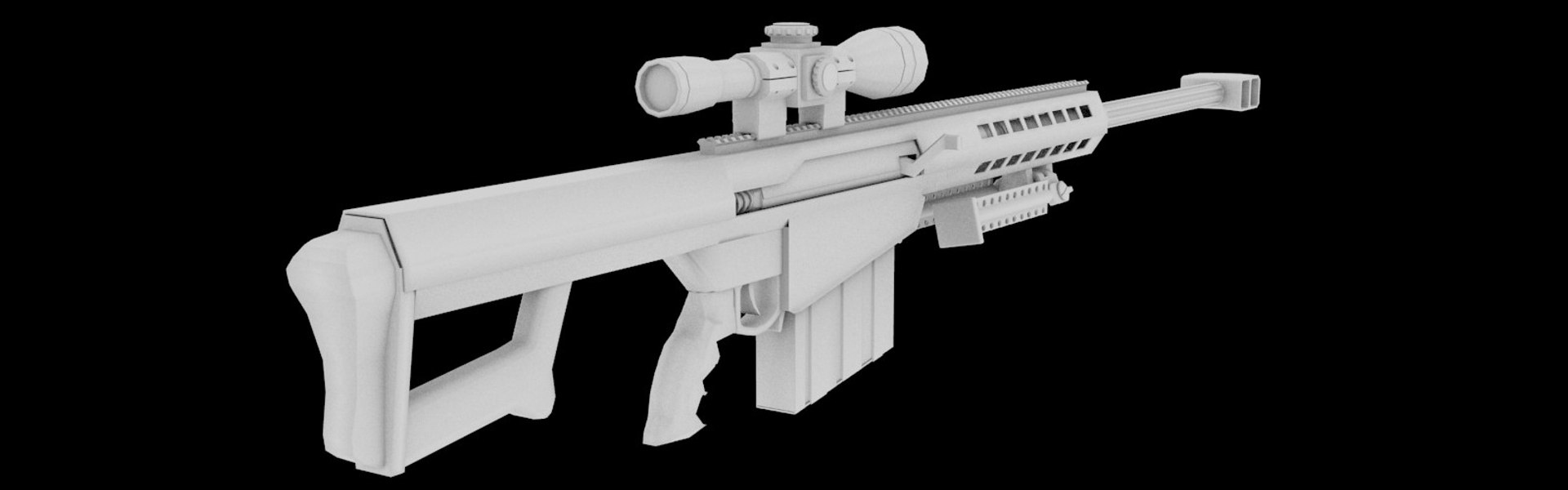 Barrett 50cal 3d Model
