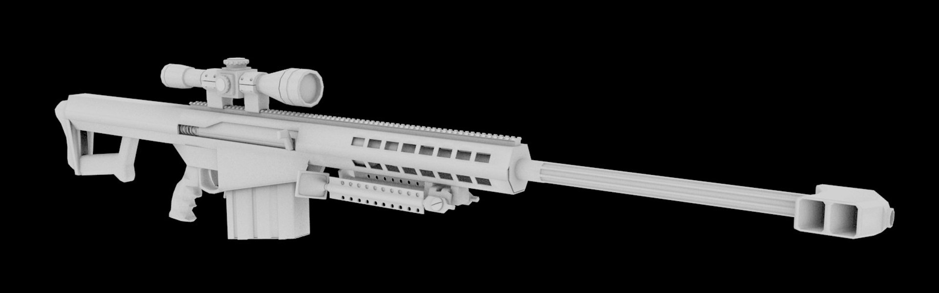 Barrett 50cal 3d Model