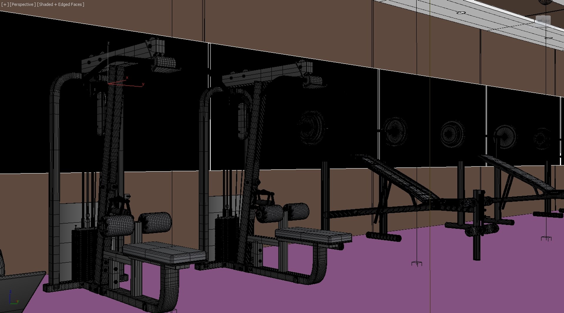 Realistic Gym 3d Max