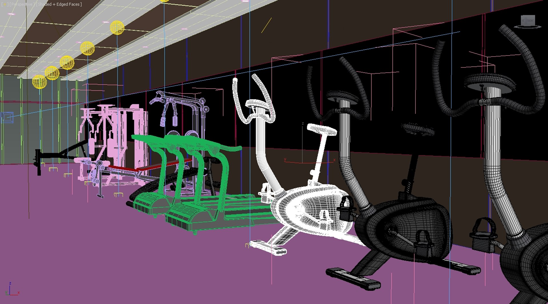 Realistic Gym 3d Max