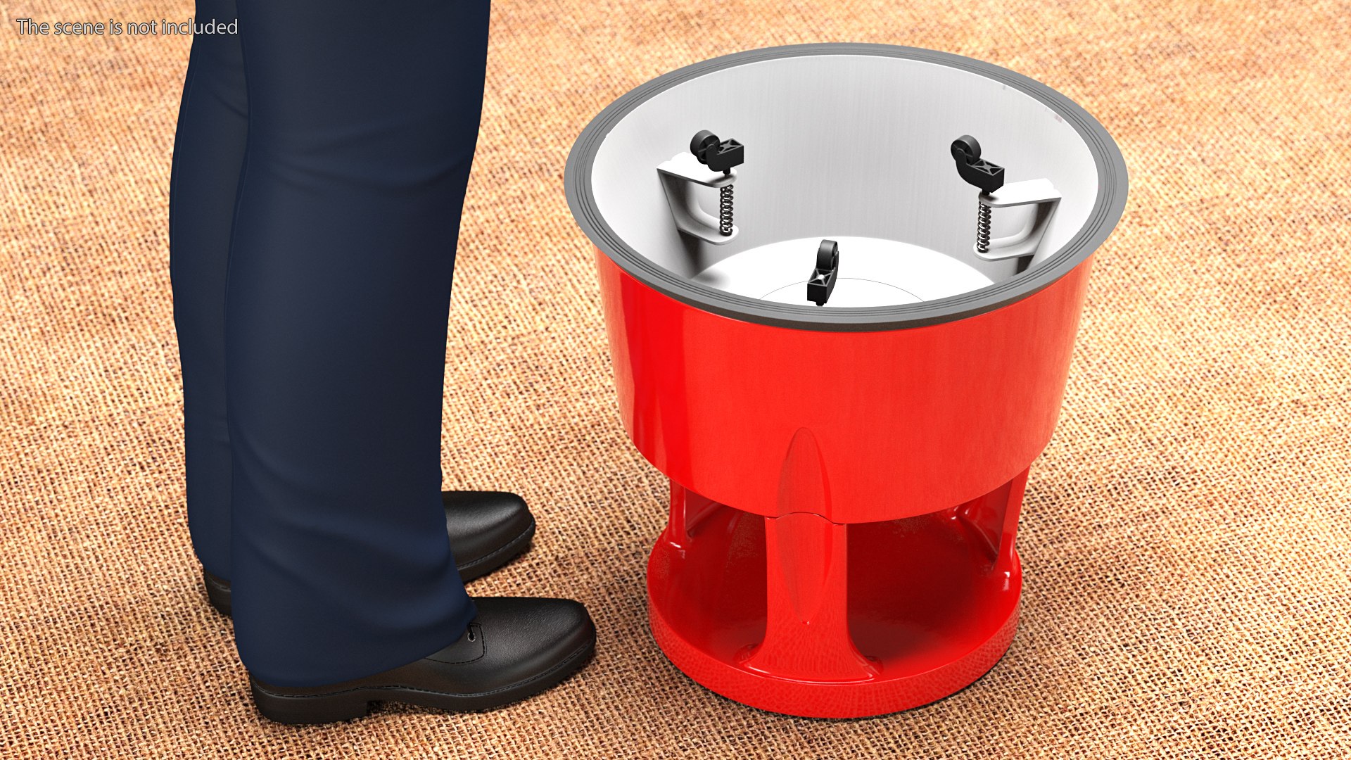 3D Kick Stool Steel Red - TurboSquid 1708301