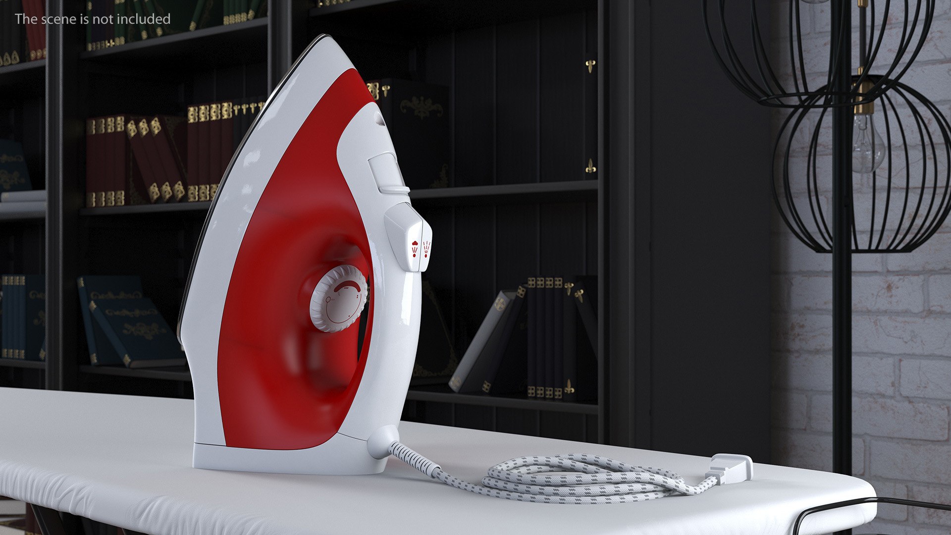 Steam Iron Red 3D - TurboSquid 2061247