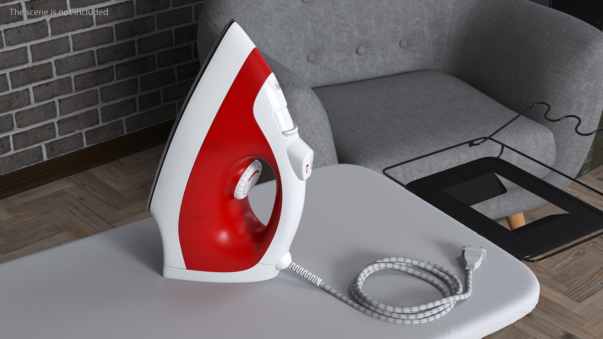 Steam Iron Red 3D - TurboSquid 2061247