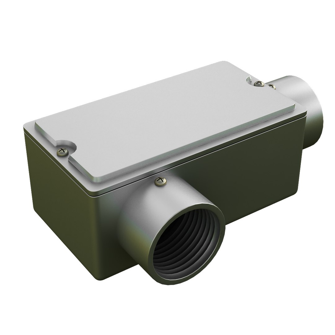 3d model of small electrical junction box