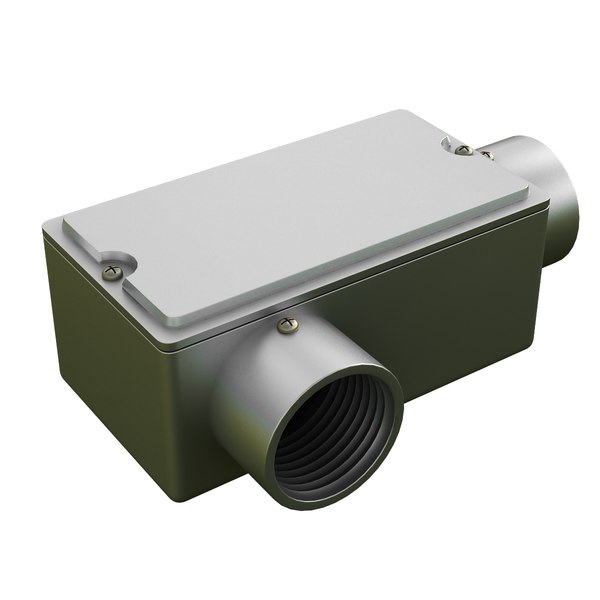 3d model of small electrical junction box