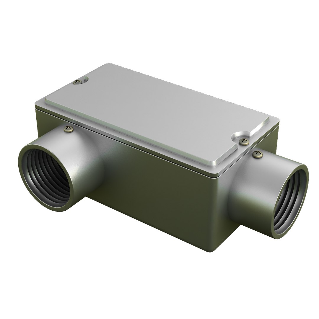 3d model of small electrical junction box