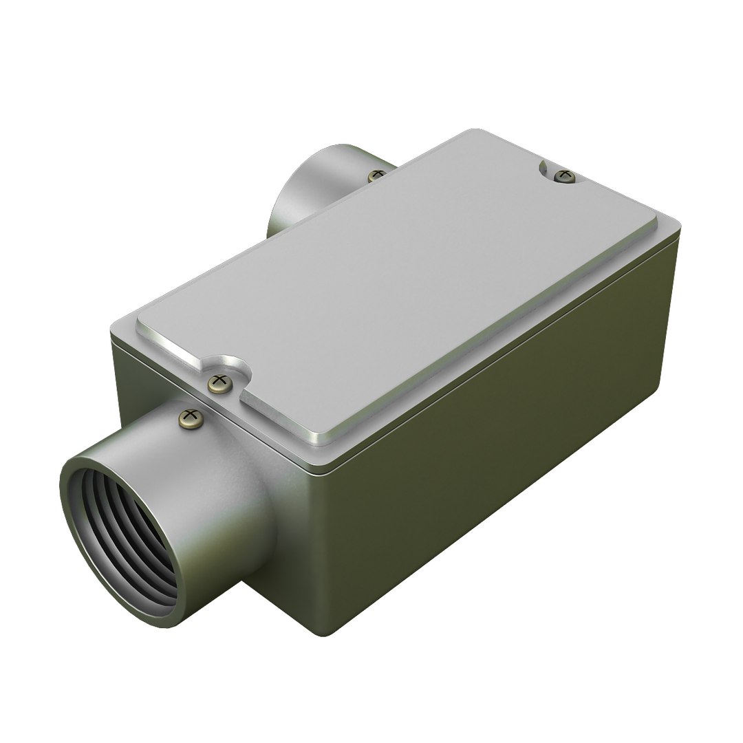 3d model of small electrical junction box