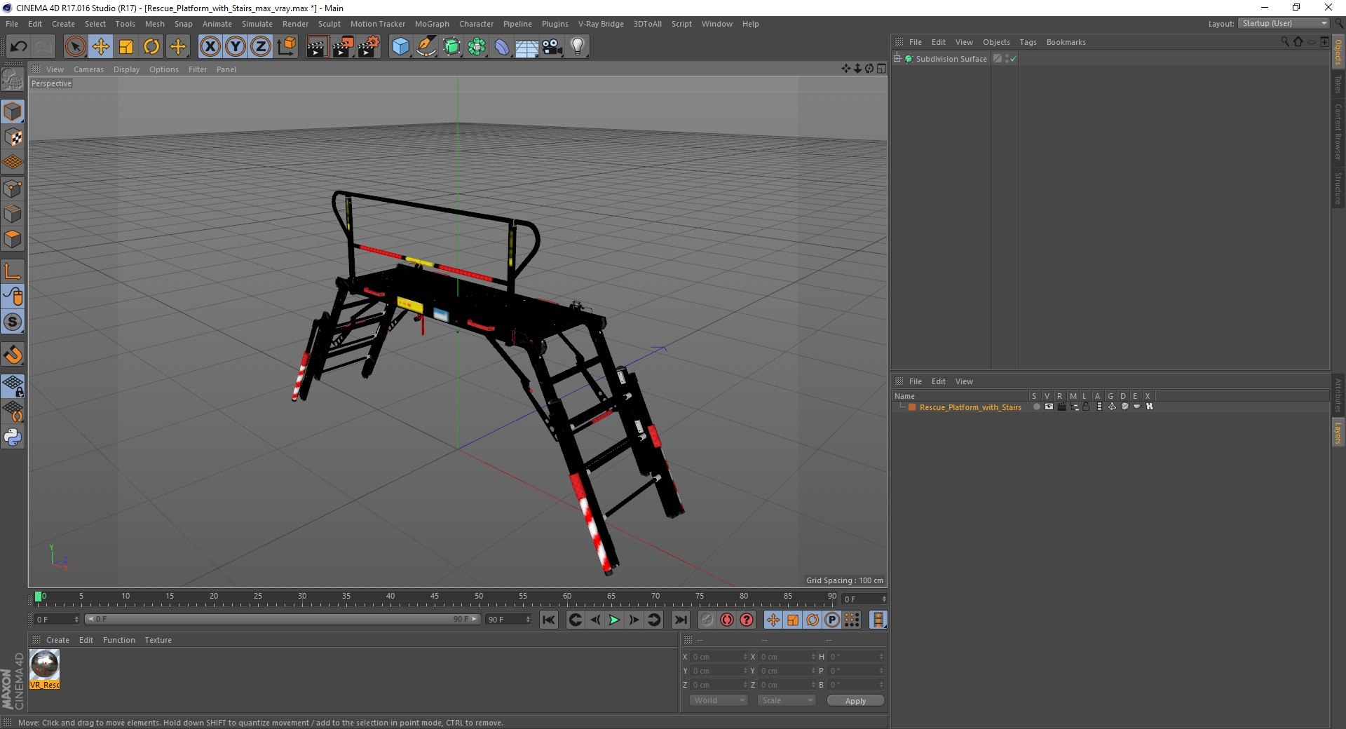 3D Rescue Platform With Stairs - TurboSquid 2211480
