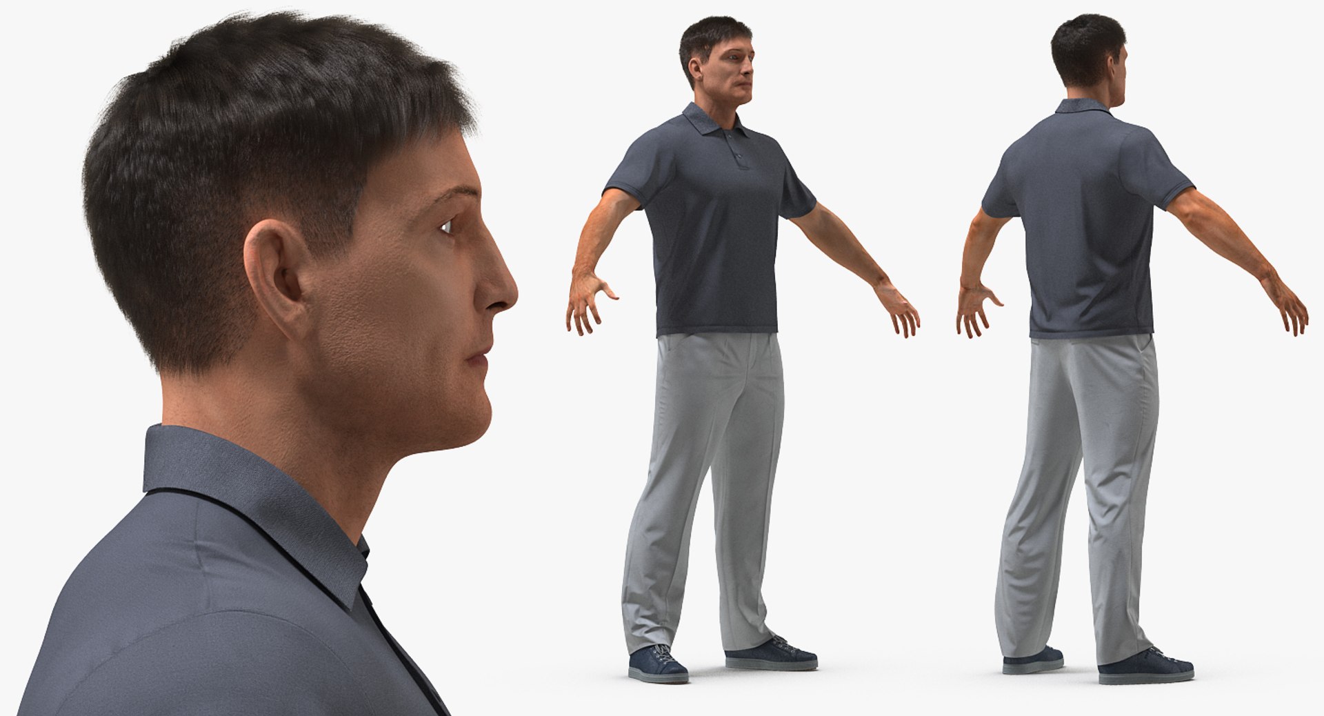 Man Casual Style Fur 3D Model - TurboSquid 1212122