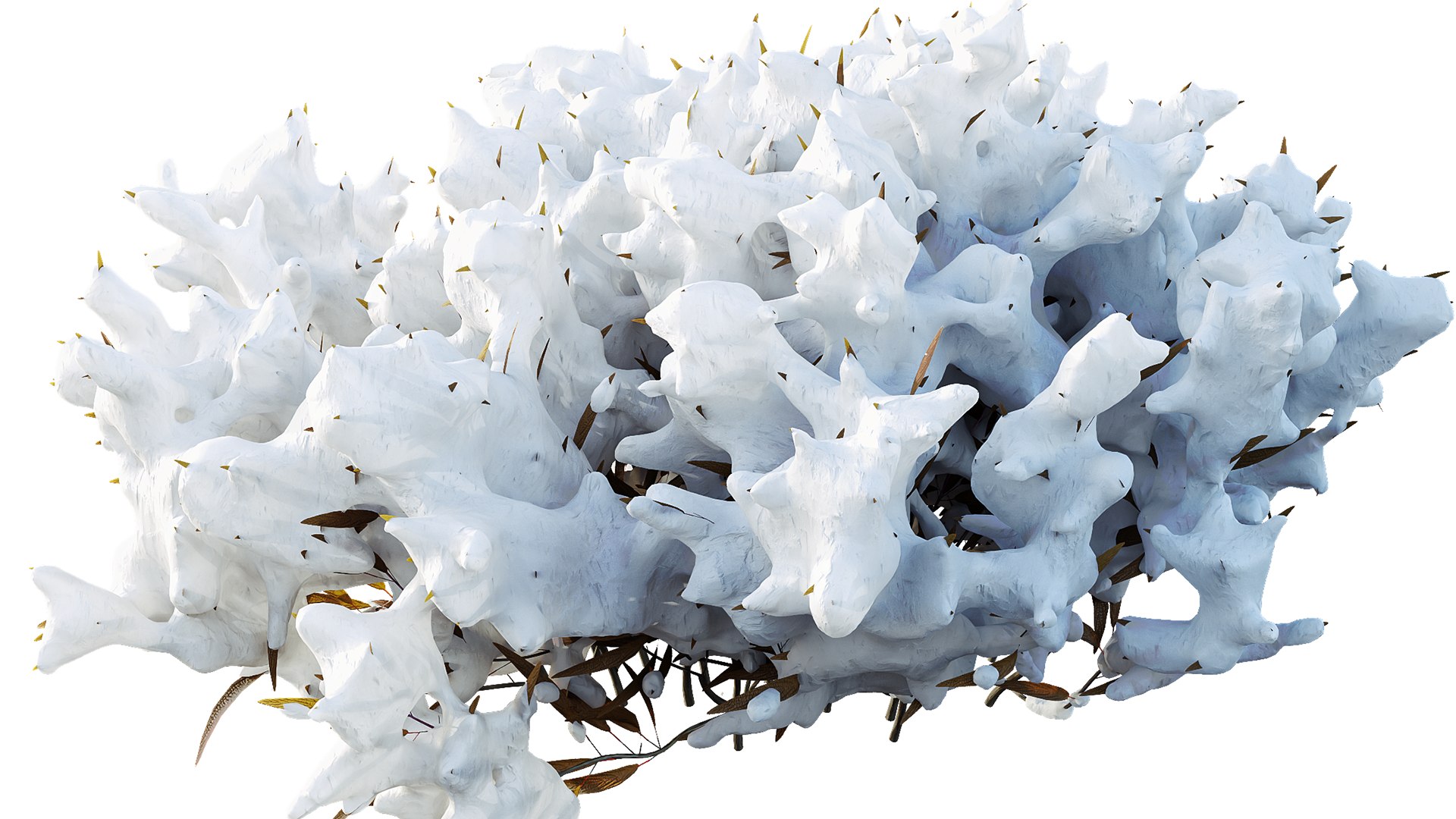 AV Plants Salvia Leucantha Mexican Sage Santa Barbara Winter Snow Model - TurboSquid 2353232