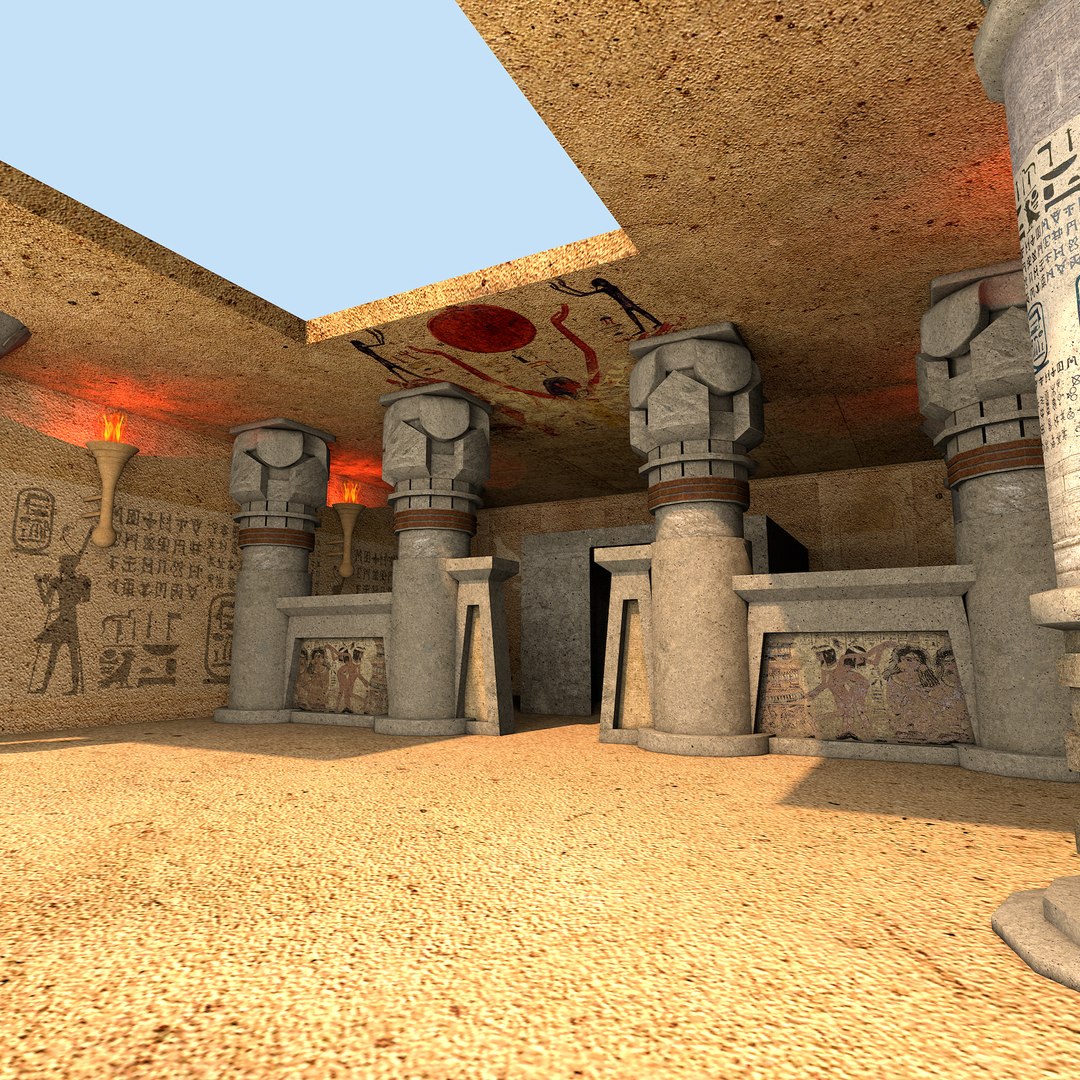 3D Model Egyptian Temple Interior - TurboSquid 1201191