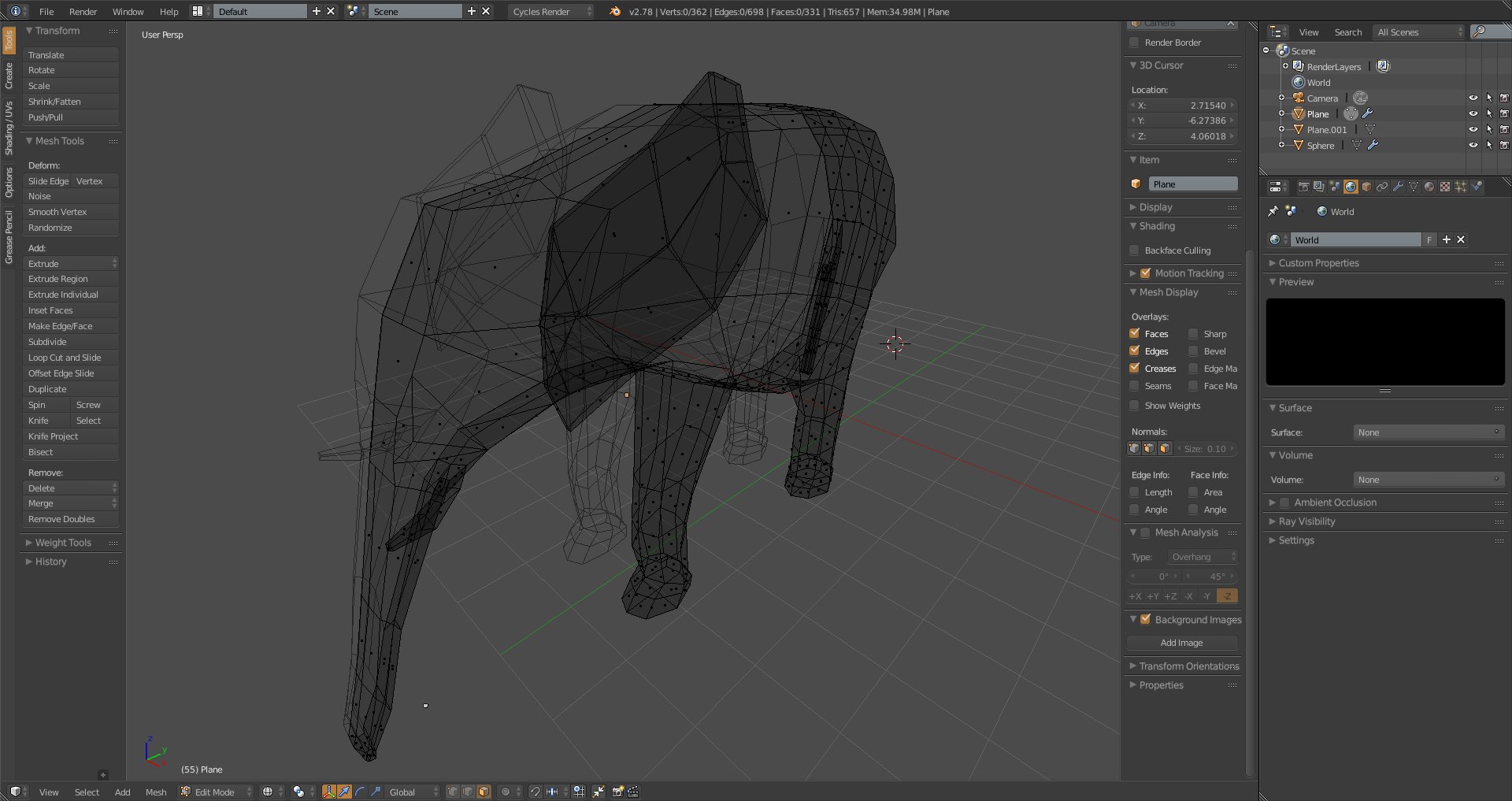 Elephant Blender 3d Model