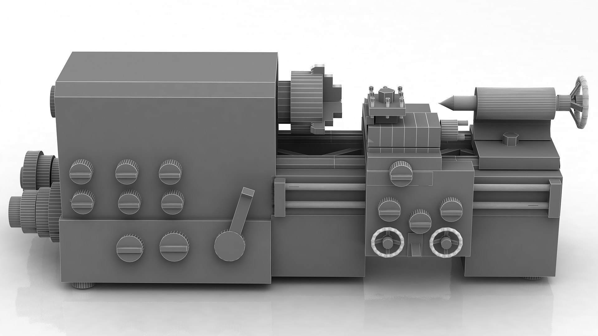 3D Lathe machine model - TurboSquid 1911829