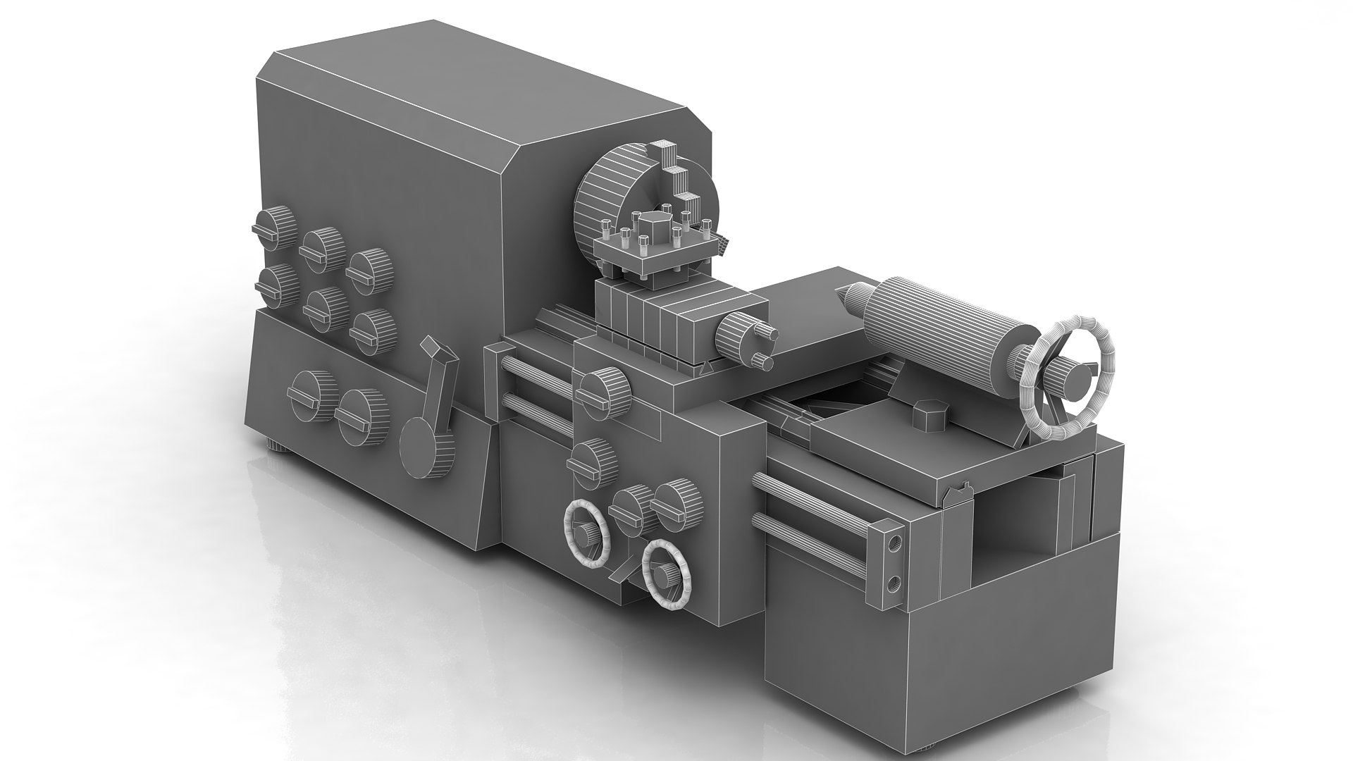 3D Lathe machine model - TurboSquid 1911829