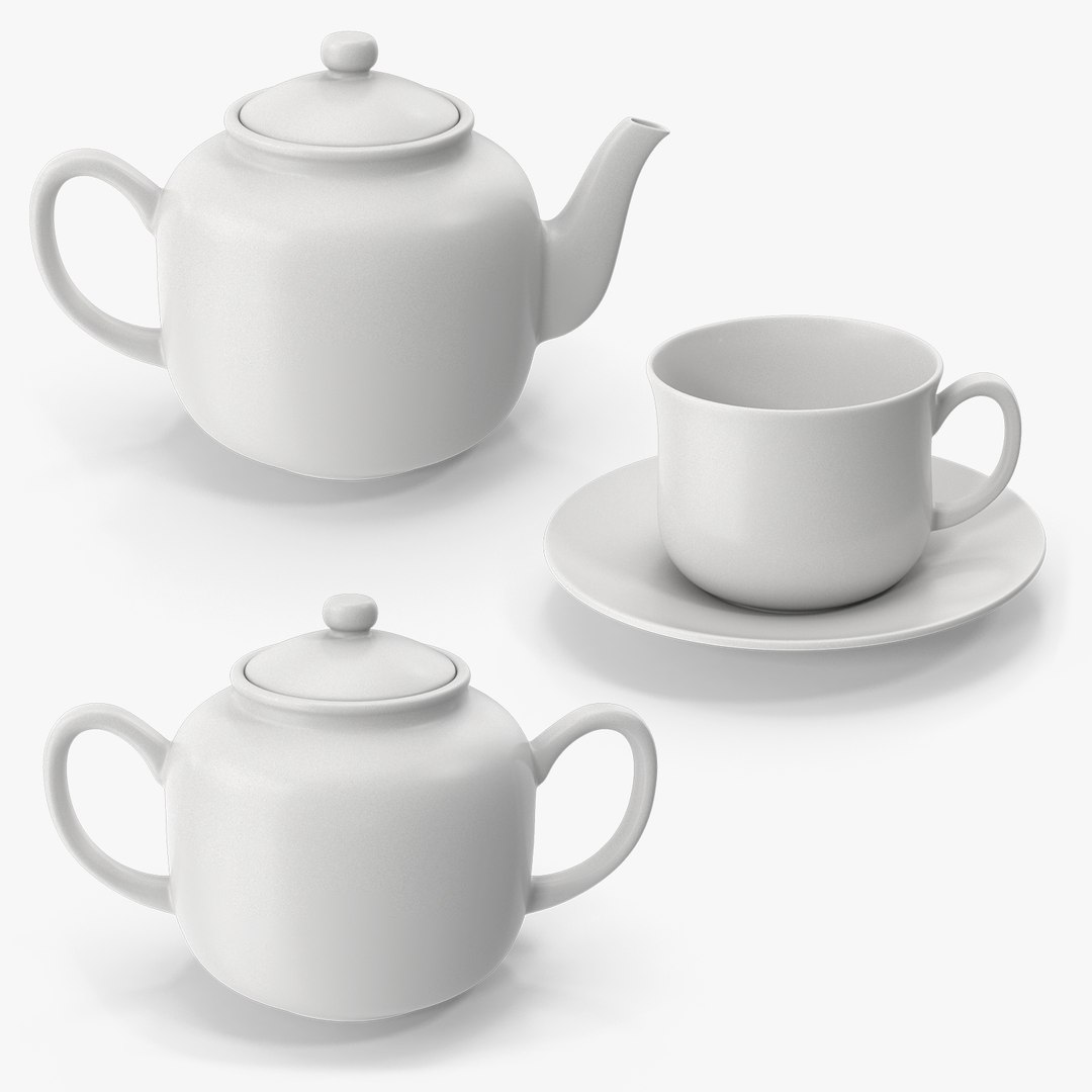 3D Tea Set Collection 2 - TurboSquid 2033862